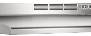 Broan-NuTone 412404 Non-Ducted Under-Cabinet Ductless Range Hood Insert, 24-Inch, Stainless Steel