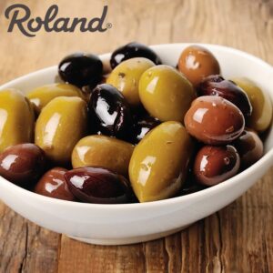 Roland Foods Pitted Greek Country Olive Mix, Specialty Imported Food, 4 Lb 6 Oz Jar