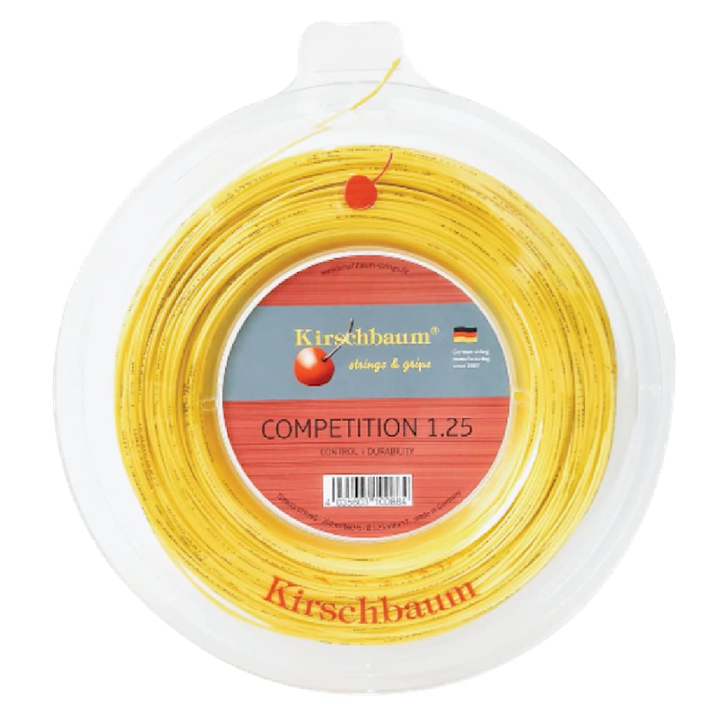 Kirschbaum Reel Competition Tennis String, 1.25mm/17-Gauge, Yellow