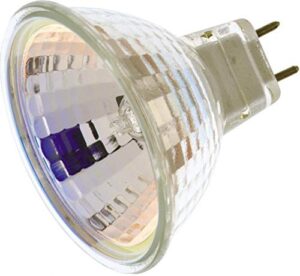 satco s4627 bi pin g8 base halogen light bulb, 35 watts, 120 volts, 280 lumens, mr16 shape, g8 ansi base, cc-8 filament, 2900 cct (kelvin), 36 beam spread, 2000 average rated hours, clear finish