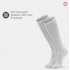 Fox River Standard Dry Therm-A-Wick Ultra-Lightweight Liner Over-The-Calf Socks, White, Medium