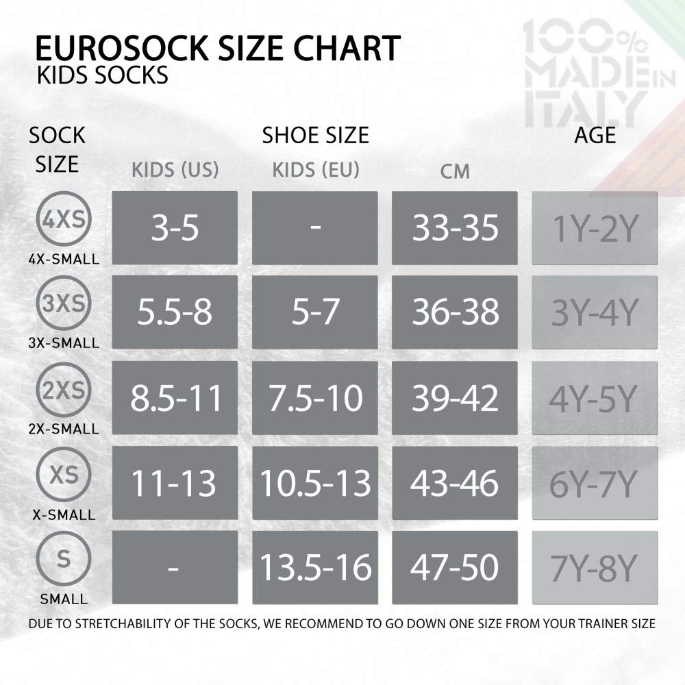 Eurosock Junior Supreme Socks, Black, X-Small