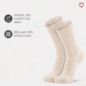 Fox River Classic Wool Crew Sock , Medium Weight, Everyday Sock, Easy Care, Shock-Absorbing, Comfortable for Outdoor Activities, Natural, X-Large