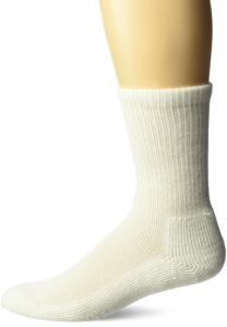 thorlos unisex wgx work padded crew sock, white, large