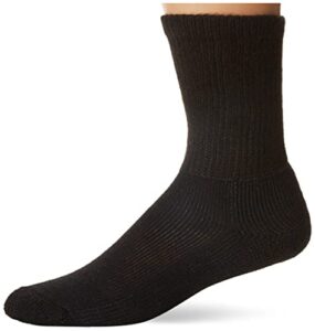 thorlos mens wgx max cushion work crew hiking socks, black, x-large us