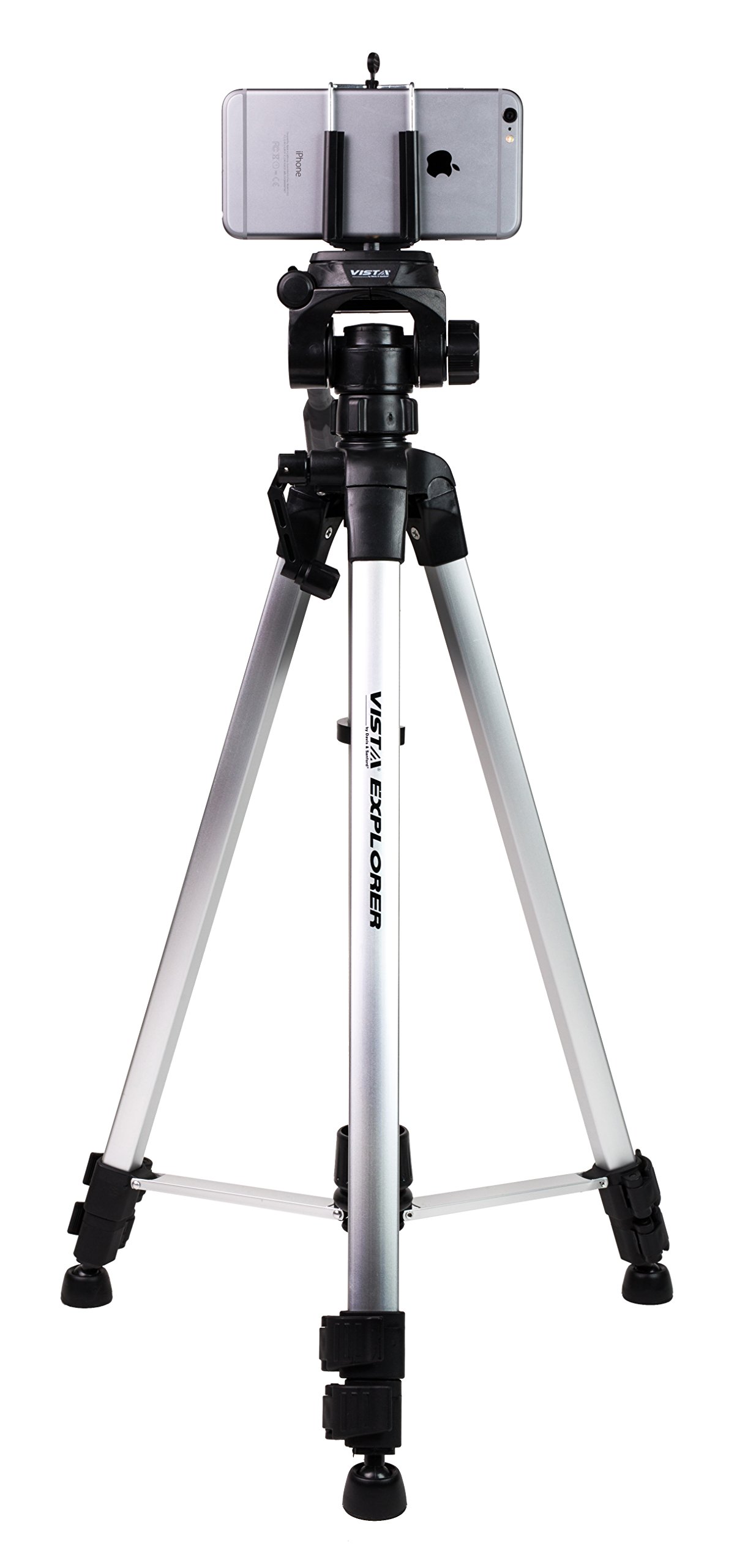 Davis & Sanford EXPLORERV Vista Explorer 60” Tripod with Tripod Bag, BONUS Smartphone Adapter and 10 Year Warranty