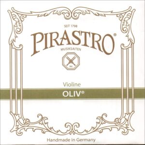 pirastro oliv 4/4 violin e string - medium gauge - gold-plated steel - ball end