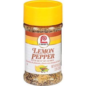 lawry's lemon pepper with zest of lemon, 2.25 oz