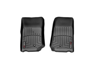 weathertech custom fit floorliners for jeep wrangler 2-door, wrangler unlimited 4-door - 1st row (441051), black