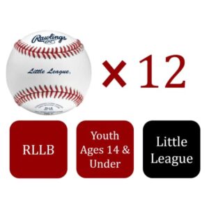 Rawlings | LITTLE LEAGUE Tournament Grade Baseballs | RLLB | Youth/14U | Game/Practice Use | 12 Count