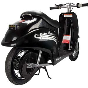 Razor Pocket Mod Vapor 24 Volts Electric Retro Scooter High Torque Chain Driven Motor and Spoked with Pneumatic Tires for 13 Years Old and Up, Black