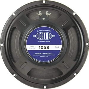 eminence legend 1058 10" guitar speaker, 75 watts at 8 ohms