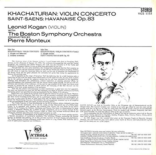 Khachaturian: Violin Concerto, Saint-Saens: Havanaise, Op. 38