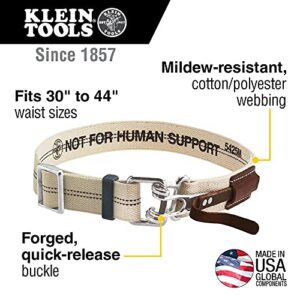 Klein Tools 5425M Tool Belt, Cotton/Polyester Work Belt, Quick-Release Buckle for Ironworker, Construction, Framer, Carpenter, Electrician, M