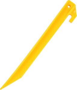 240-pack bright yellow 9" durable plastic tent pegs spikes hook - heavy duty camping tent stakes for secure tent setup and outdoor adventures