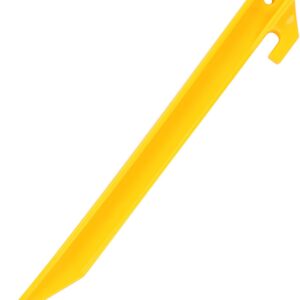 240-Pack Bright Yellow 9" Durable Plastic Tent Pegs Spikes Hook - Heavy Duty Camping Tent Stakes for Secure Tent Setup and Outdoor Adventures