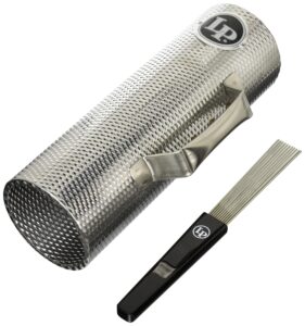 latin percussion lp305 merengue guiro, silver,black