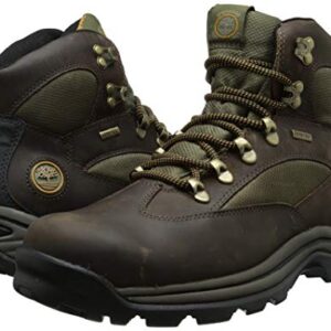 Timberland Men's Chocorua Trail Mid Waterproof Hiking Boot, Brown/Green, 12 D - Medium