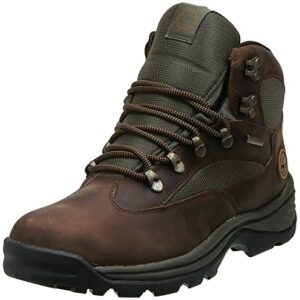 timberland men's chocorua trail mid waterproof hiking boot, brown/green, 12 d - medium