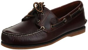 timberland mens 2-eye boat loafers shoes, rootbeer/brown, 8.5 us