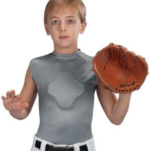 Markwort Youth Heart-Gard Protective Body Shirt, Grey, Youth XX-Small