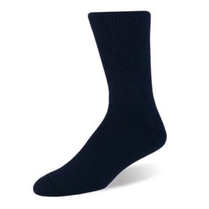 world's softest men's/women's sensitive feet comfort fit crew socks, navy, large (men 8-12 / women 10-12)