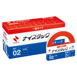 nichiban nwbb-10 double-sided tape, nice tack (general) 12 rolls, 0.4 inches x 65.6 ft (10 mm x 20 m)