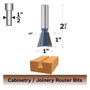 BOSCH 84705M 14 degree x 1 In. Carbide Tipped Dovetail Bit