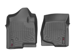 weathertech custom fit floorliners for escalade, avalanche, silverado, silverado 2500hd/3500hd - 1st row (440661), black