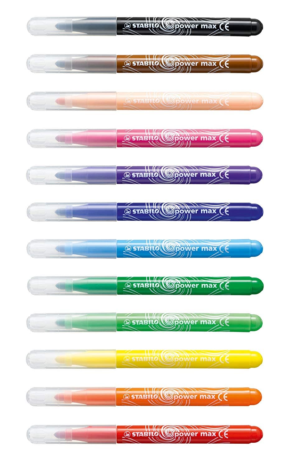 Stabilo Power Max Wallet Coloring Pens , Set of 12 , Multicolored