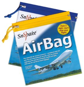 snopake airport bags clear plastic travel for liquids - tsa approved - pack 5