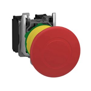 e-stop push button, 22mm, 1no/1nc, red