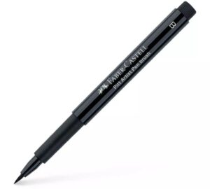 faber-castell art & graphic pitt artist pen brush india ink pen, black, single pitt pen, for art, craft, drawing, sketching, home, school, university, colouring