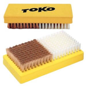 toko ski snowboard waxing brush 14mm nylon and copper combi brush