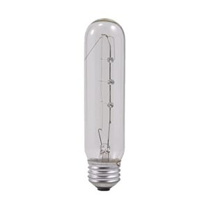 SYLVANIA T10 Incandescent 25-Watt Tubular Incandescent Bulb, Medium Base, 230 Lumens, 100 CRI, 2580K, Clear (18491)