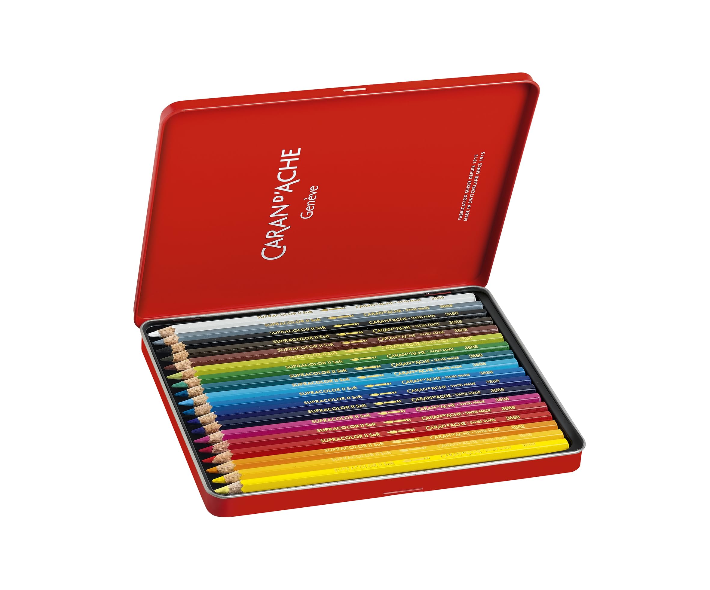 CREATIVE ART MATERIALS Caran D'ache Supracolor Metal Box Set Of 18 (3888.318)