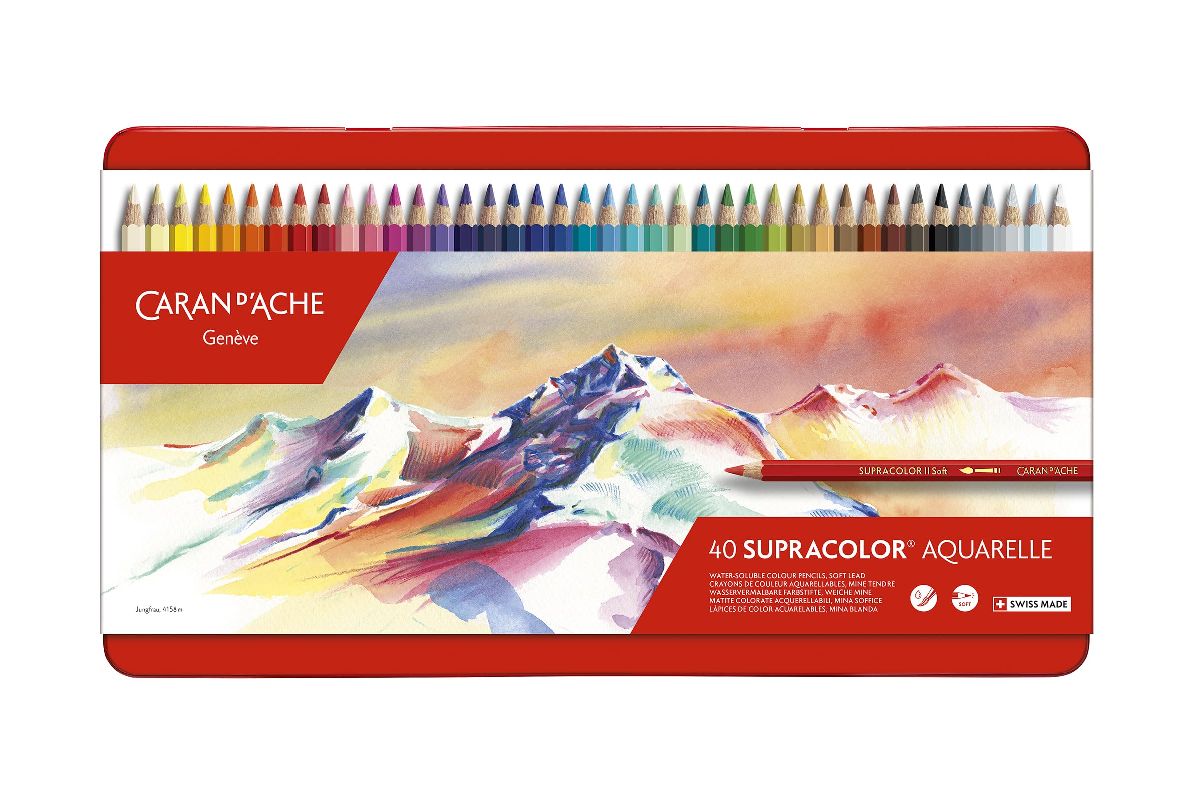 CREATIVE ART MATERIALS Caran D'ache Supracolor Metal Box Set Of 40 (3888.340)