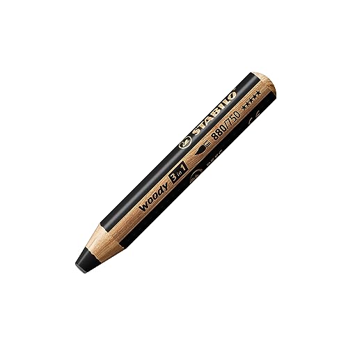 STABILO Multi-talented Pencil woody 3-in-1 - Single Pencil - Black