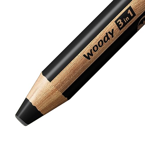 STABILO Multi-talented Pencil woody 3-in-1 - Single Pencil - Black