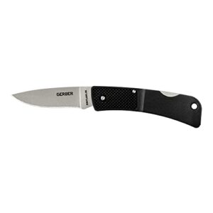 gerber gear lst ultralight pocket knife - 2.63" plain edge folding knife - edc gear and equipment - black