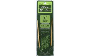 clover 3016/16-03 takumi bamboo circular 16-inch knitting needles, size 3