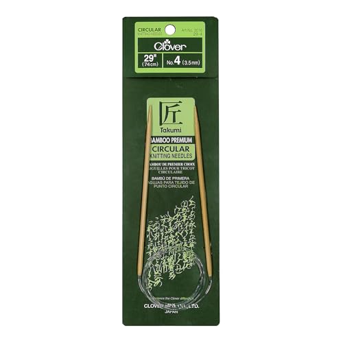 Clover Takumi Bamboo Circular 29-Inch Knitting Needles, Size 4 (3016/29-04)