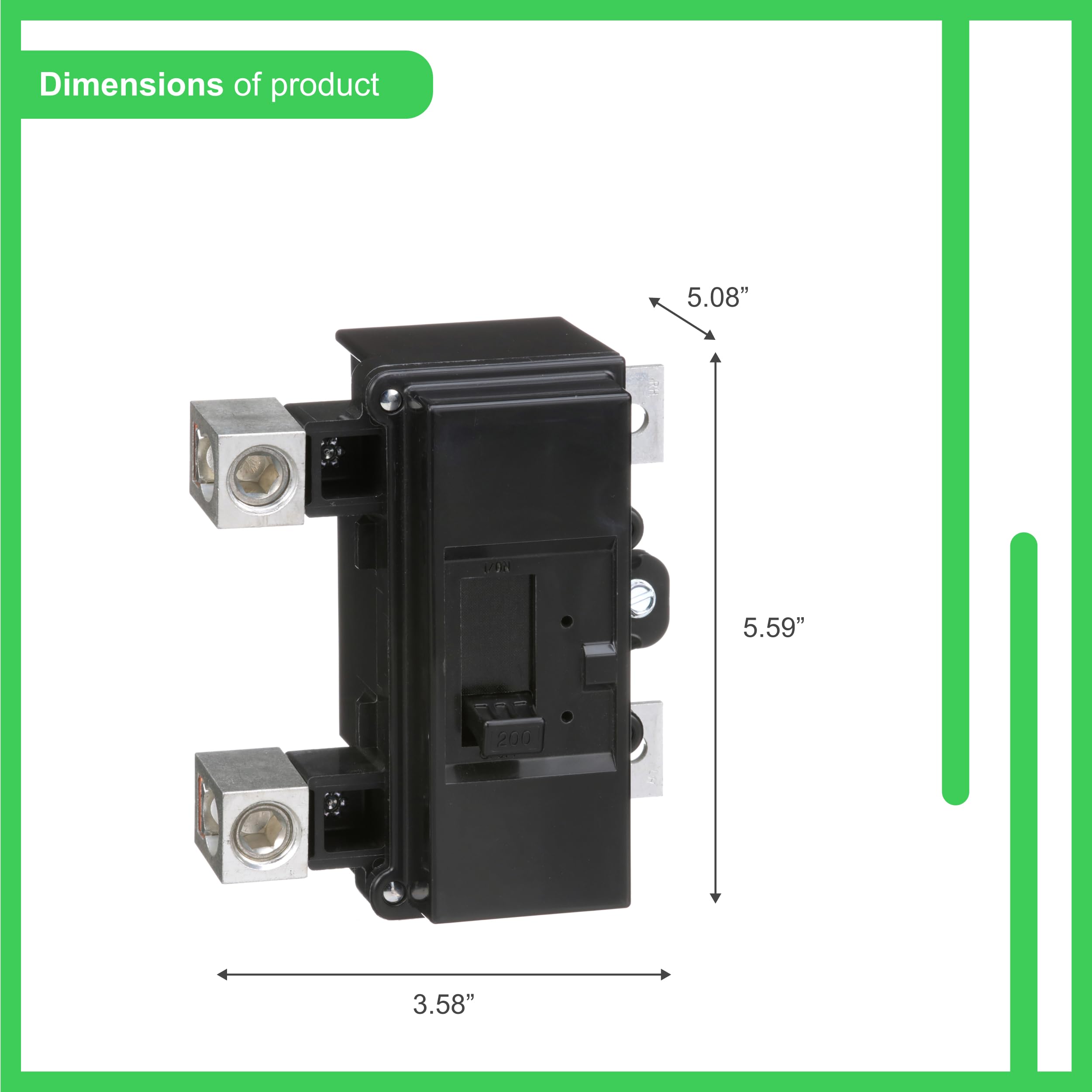 Square D - QOM2200VH Bolt On Circuit Breaker, 200A, 2 Pole, Qom, Color