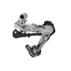 sram x5 9 speed long cage rear derailleur silver