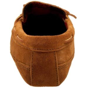 Minnetonka Men's Double Bottom Fleece Slipper,Brown,10 M US