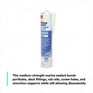 3M Marine Adhesive Sealant 4000 UV, PN06580, White, 295 mL Cartridge, 10 Fl Oz (Pack of 1)