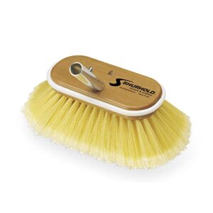 shurhold 960 6 inch soft bristle brush, deck brush with soft yellow polystyrene bristles