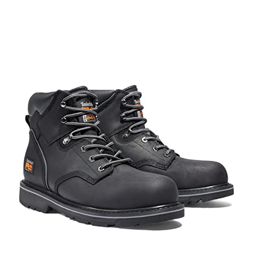 Timberland PRO Men's Pitboss 6" Steel-Toe Boot, Black , 10 D - Medium