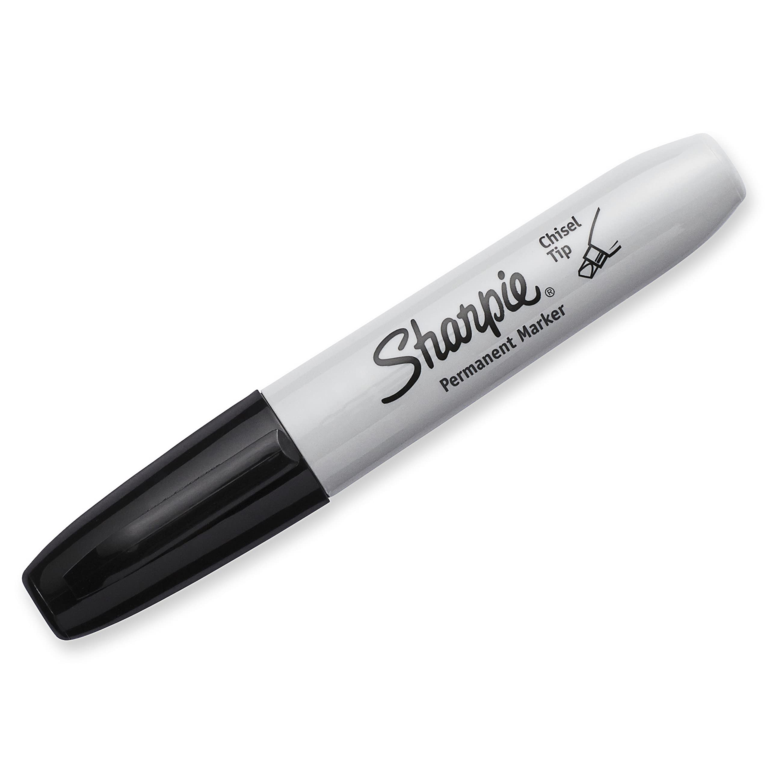 SHARPIE Permanent Markers, Chisel Tip, Black, 2 Count