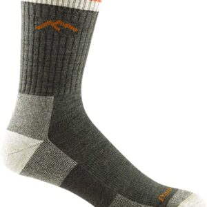 Darn Tough Hike-Trek Merino Wool Micro Crew Cushion Sock (Pair) - L Olive